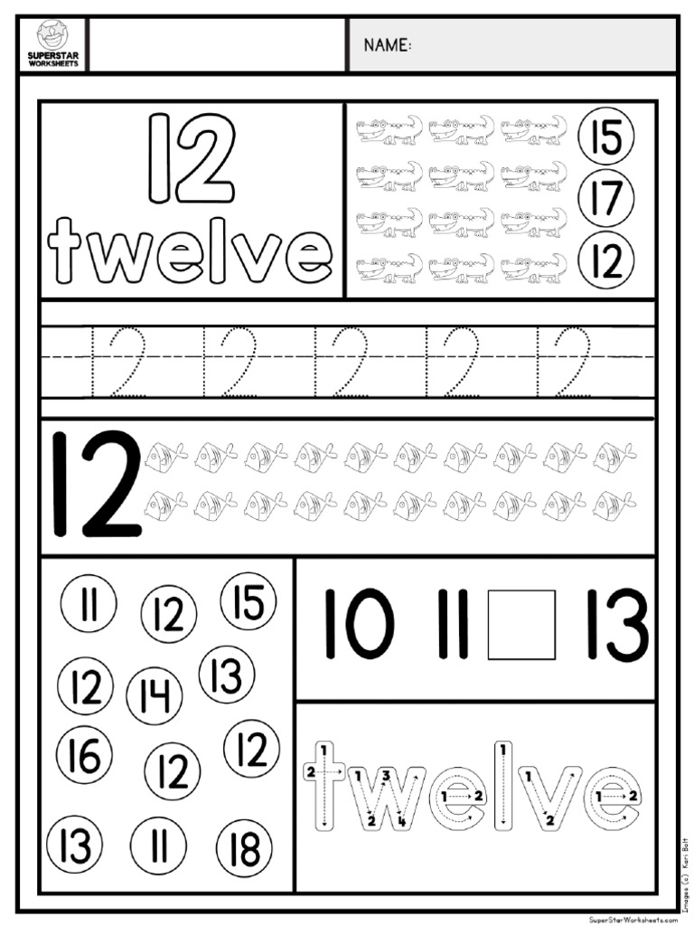Preschool Number 12 Orksheet | PDF