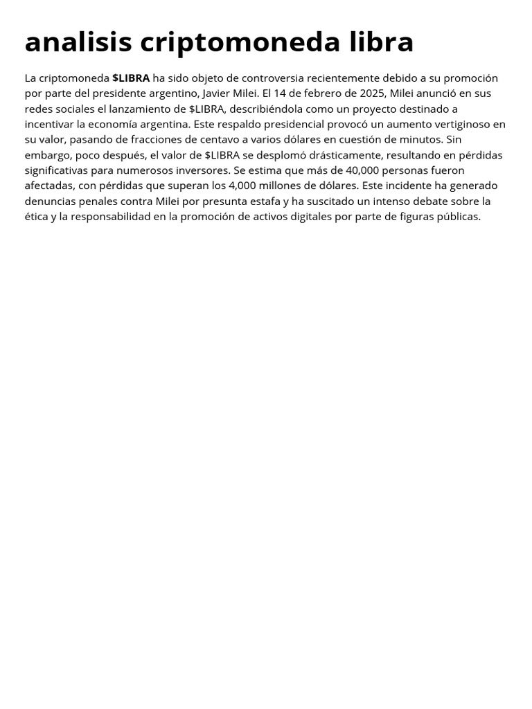 Analisis Criptomoneda Libra | PDF