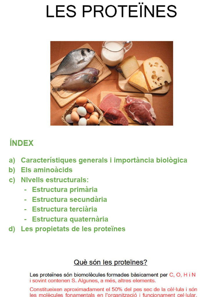 Les Proteïnes | PDF
