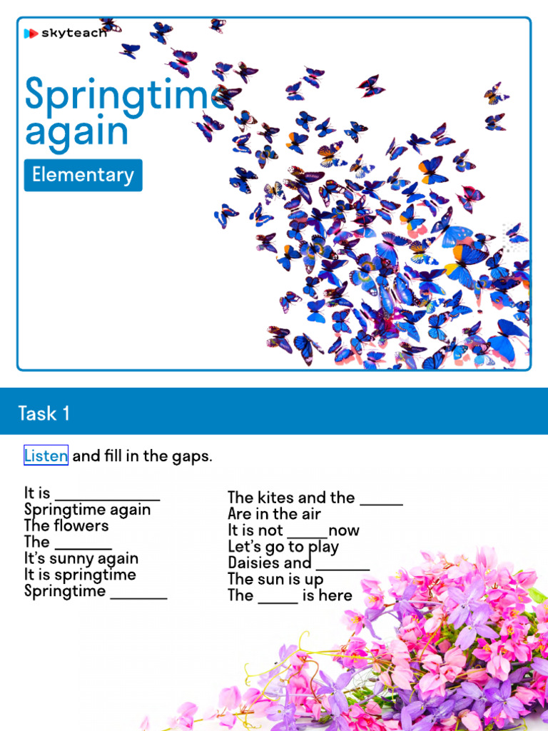 Springtime-again-Worksheet | PDF | Flowers | Botany