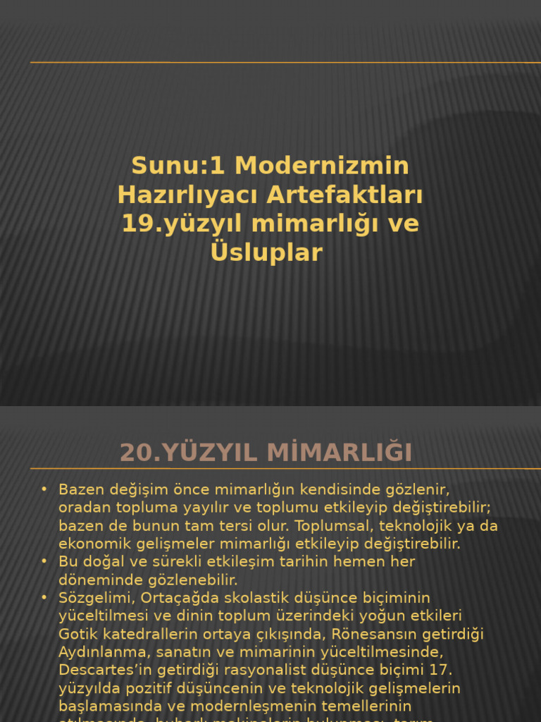 Sunu 1-Modernizm | PDF