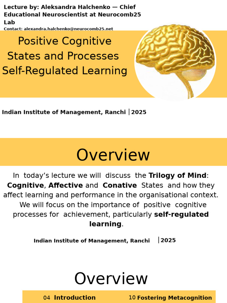 Lecture by Aleksandra Halchenko-5 | PDF | Metacognition | Mind