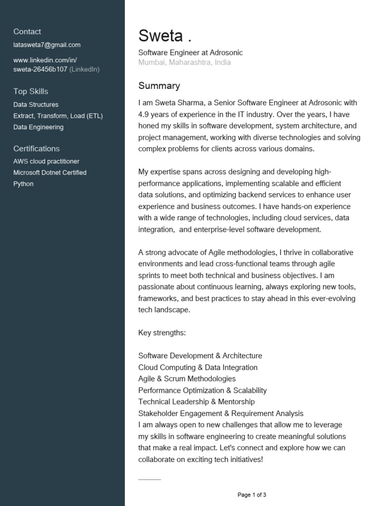 Profile (1) | PDF | Agile Software Development | Cloud Computing