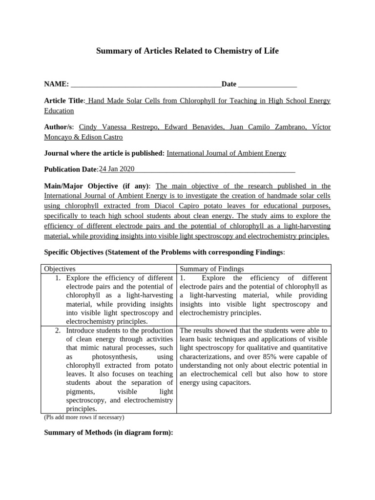 Cell and Molecular Biology-Summary of Articles | PDF | Brain | Cellular ...
