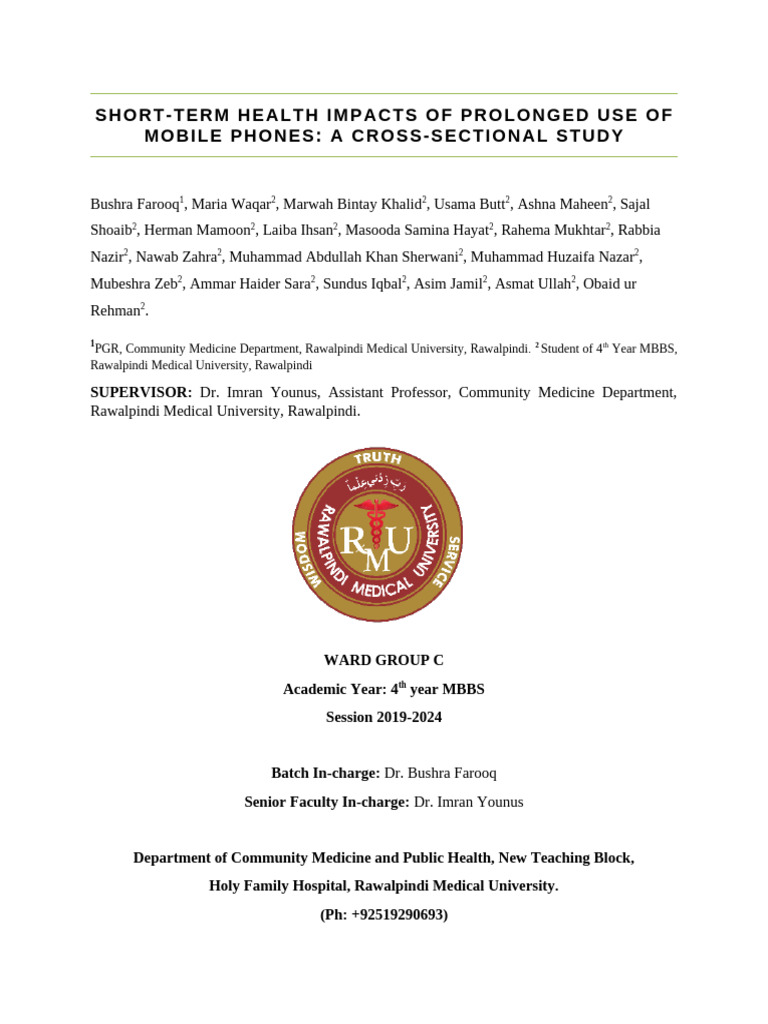 Abstract + Manuscript - Docx 2 | PDF | P Value | Sampling (Statistics)