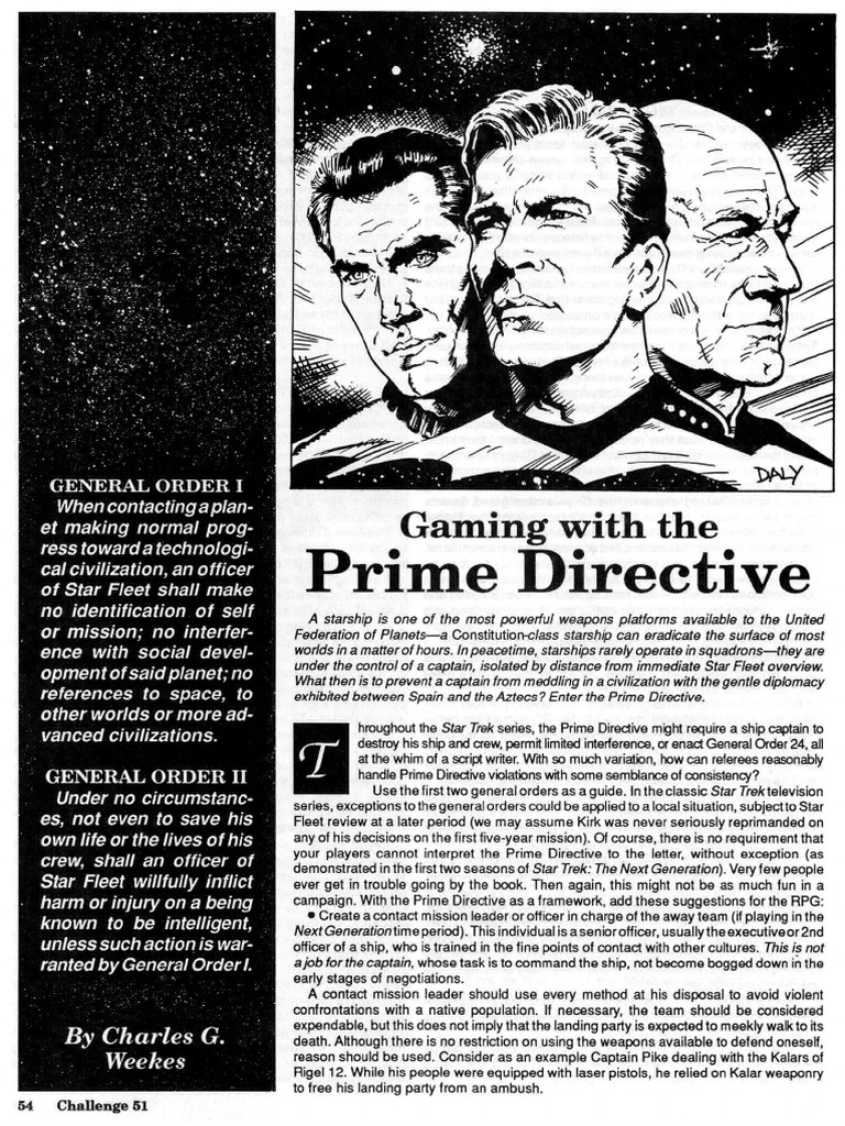 Star Trek RPG - FASA - Magazine Article - Gaming With The Prime ...