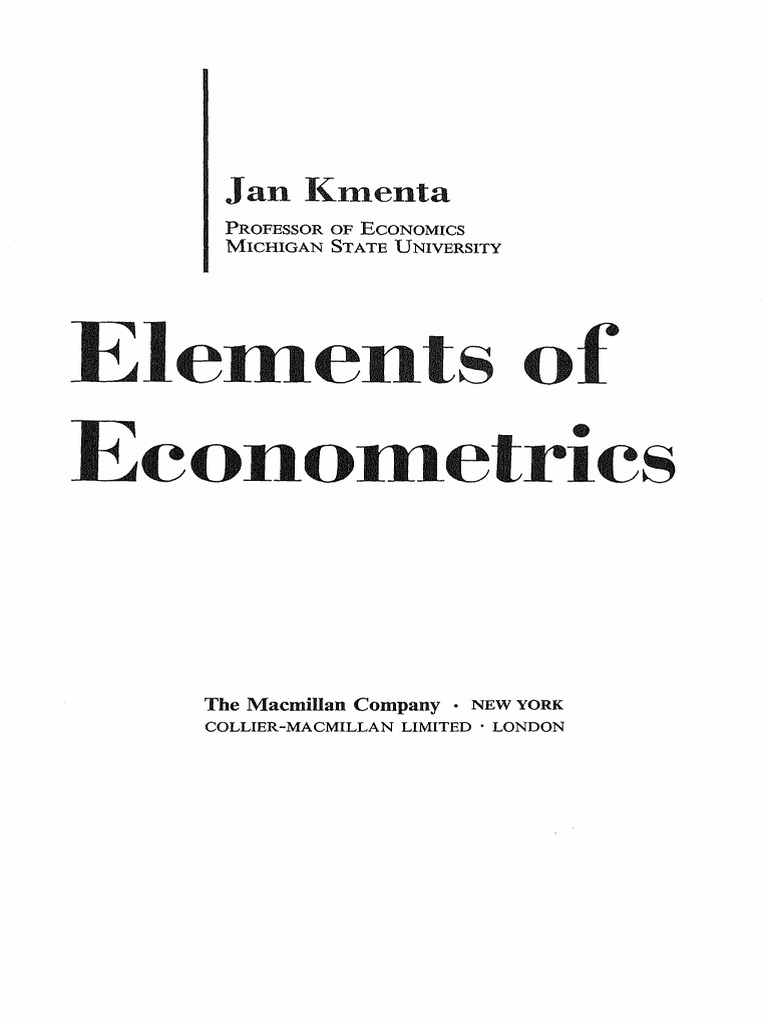 Econometrics: Statistical Inference Guide | PDF | Regression Analysis | Statistics