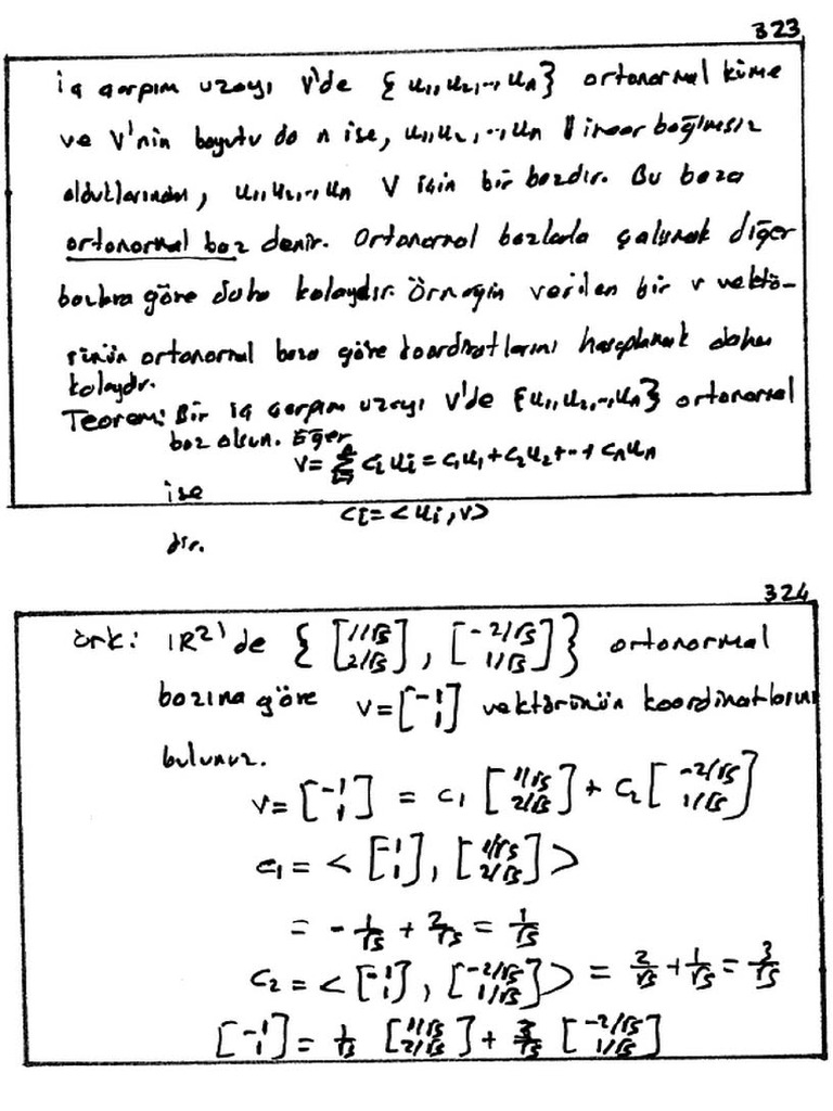 Lineer Cebir Hafta13 | PDF