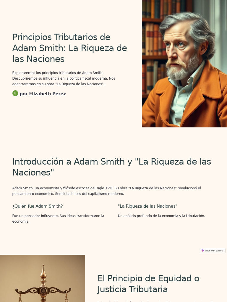 Principios Tributarios de Adam Smith La Riqueza de Las Naciones | PDF ...