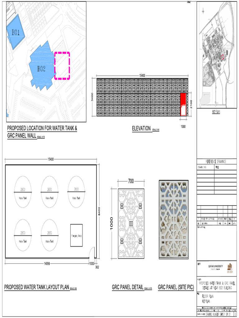 Proposed Water Tank & GRC Wall Panel Near B02_(8-10-24) | PDF
