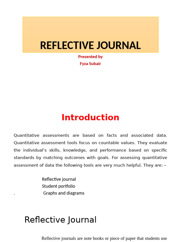 Reflective Journal | PDF | Learning | Thought