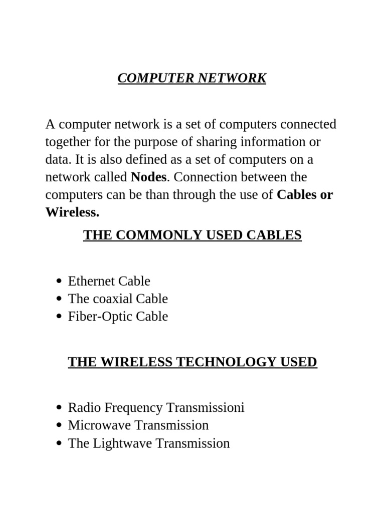 Computer Network Basics Guide | PDF