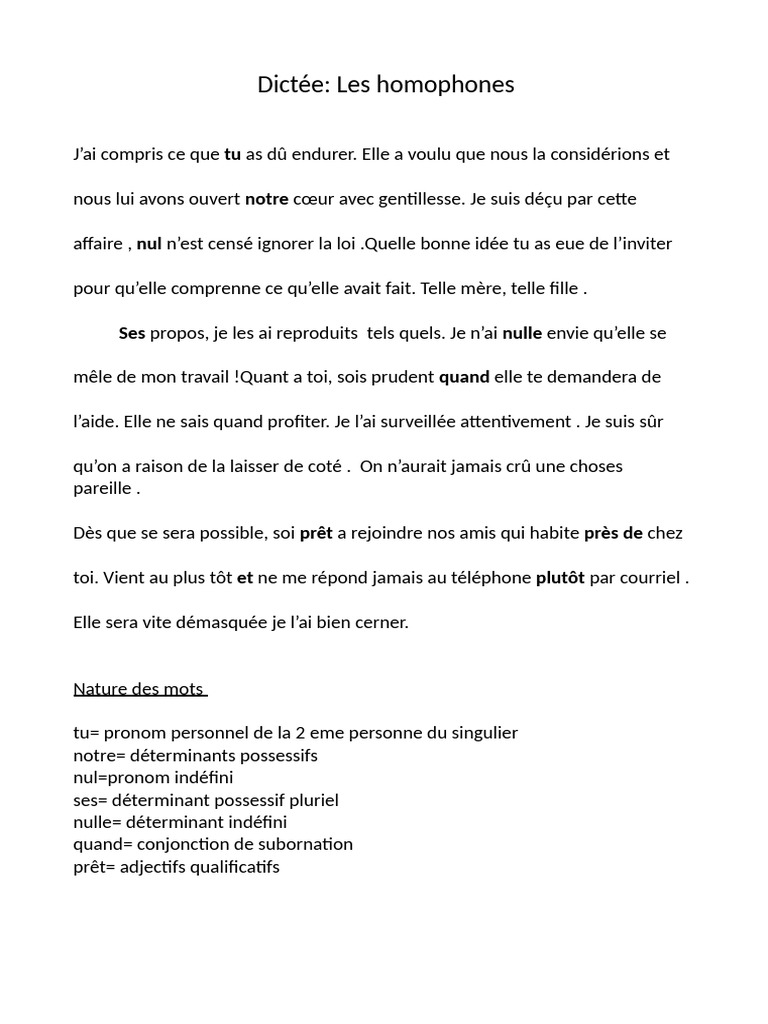 Dictées | PDF