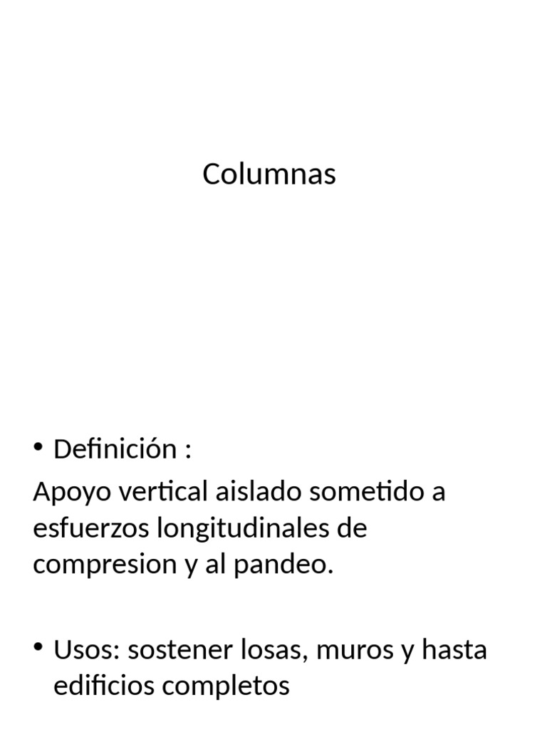 Tipos y Usos de Columnas en Construcción | PDF
