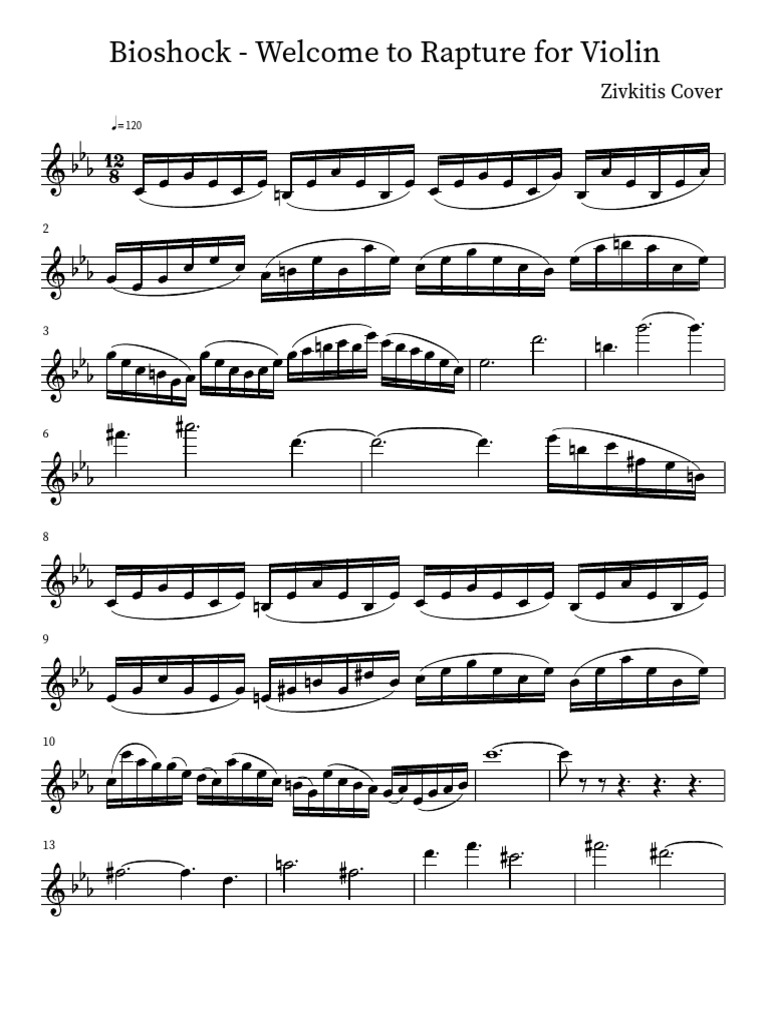 Bioshock - Welcome To Rapture For Violin | PDF