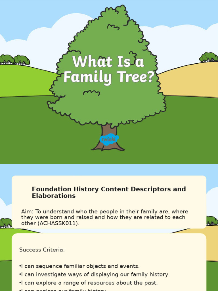 Au H 018 What Is A Family Tree Powerpoint English Australian - Ver - 1 ...