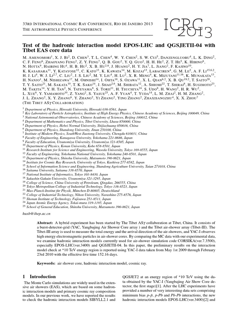 Test of The Hadronic Interaction Model EPOS-LHC and QGSJETII-04 With ...