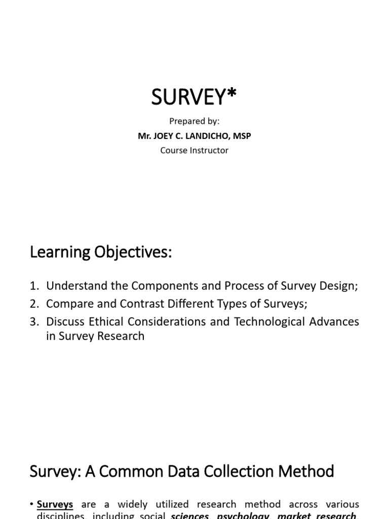 FMIP5 - Survey | PDF | Survey Methodology | Methodology