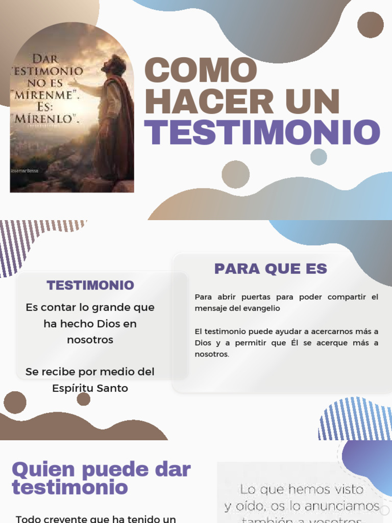 Cómo Preparar un Testimonio Cristiano | PDF | Dios | Testimonio