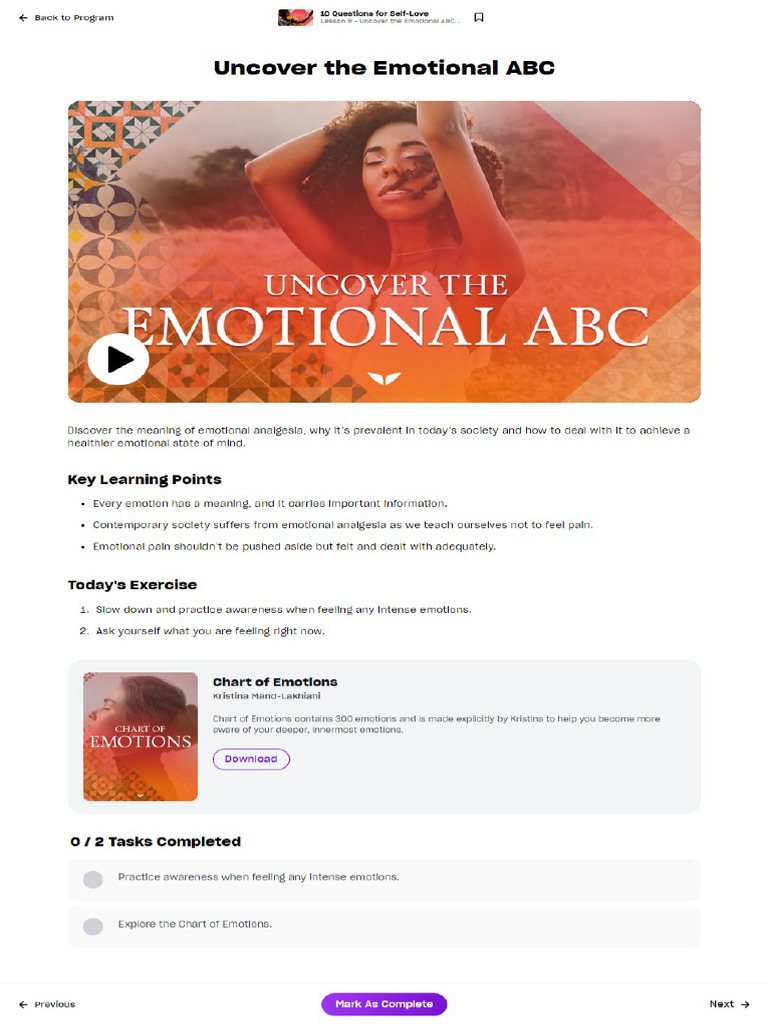 Lesson 8 - Uncover The Emotional ABC | PDF