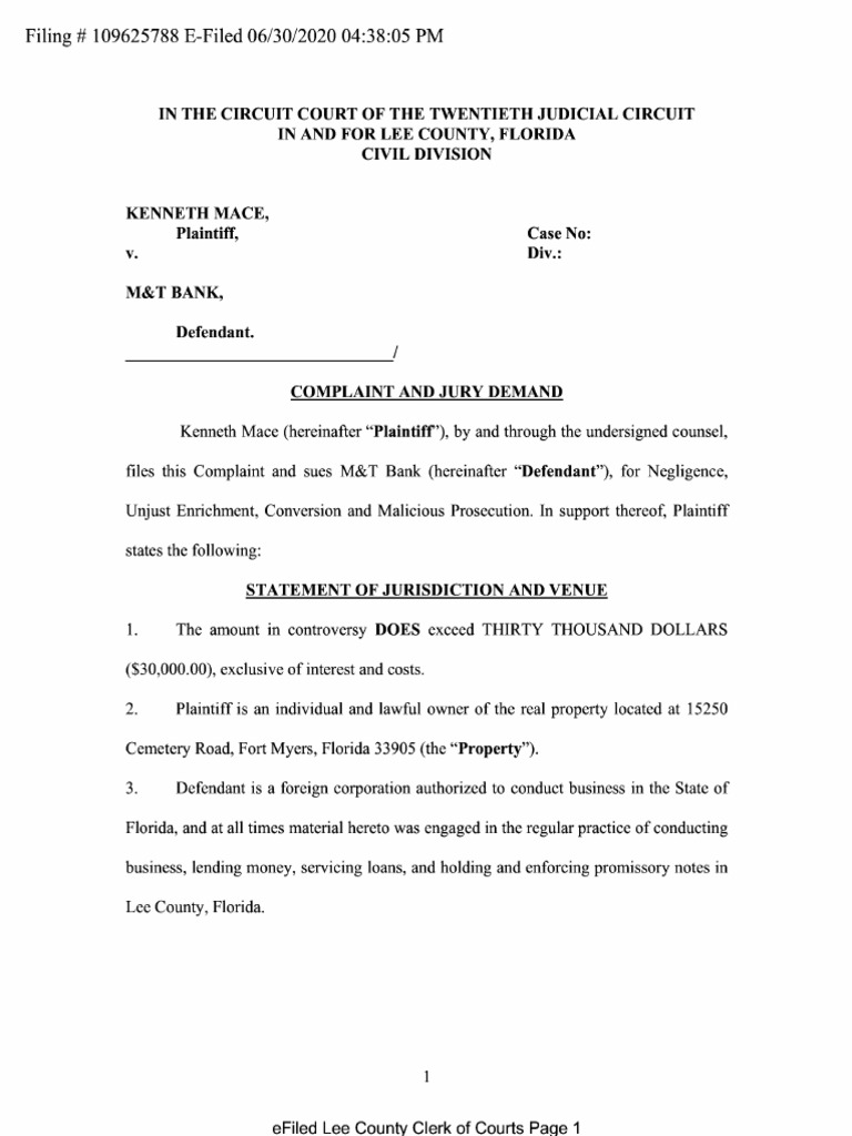 Malicious Prosecution Complaint Imp | PDF