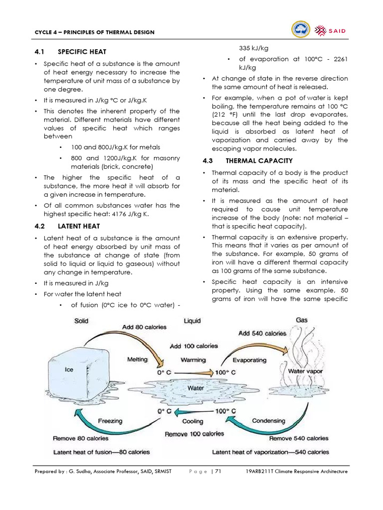 Cycle 4 - Principles of Thermal Design Edited Notes | PDF | Heat ...
