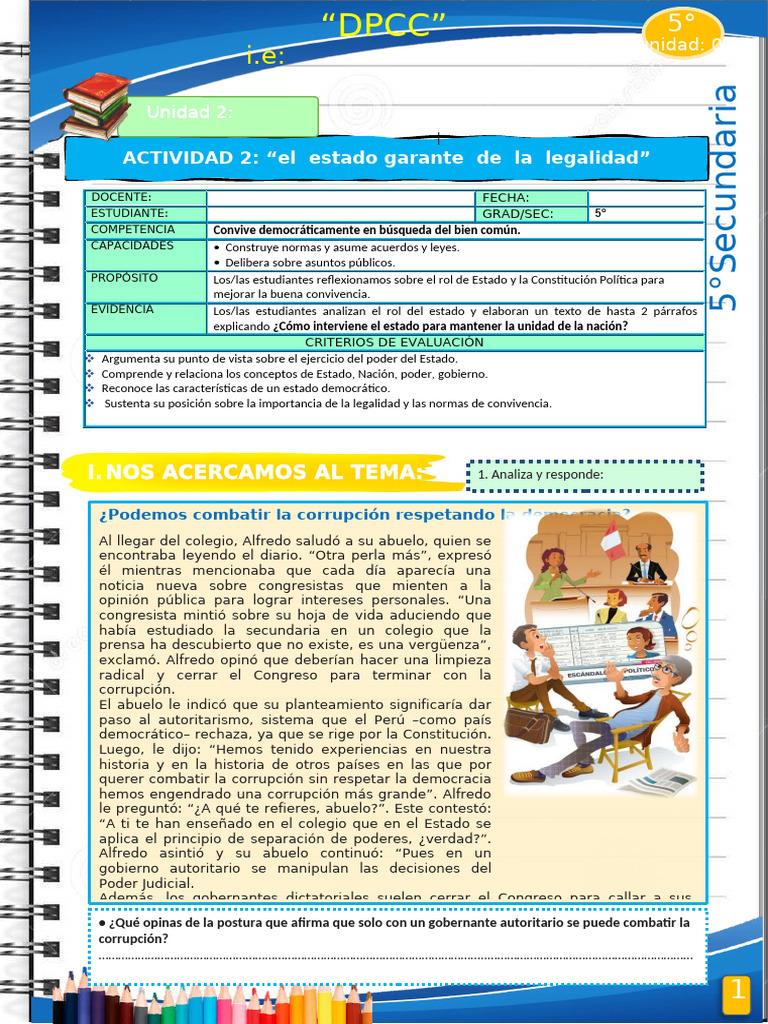 5° DPCC -ACTV.02-UNI.2 2024 | PDF | Judicaturas | Liberalismo