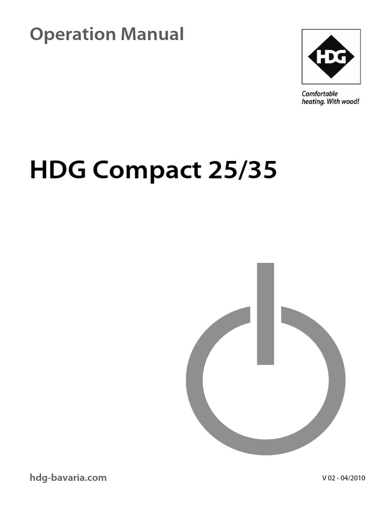HDG Compact 25/35 Operation Manual | PDF | Combustion | Boiler