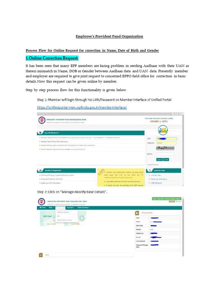 PF and UAN Process | PDF