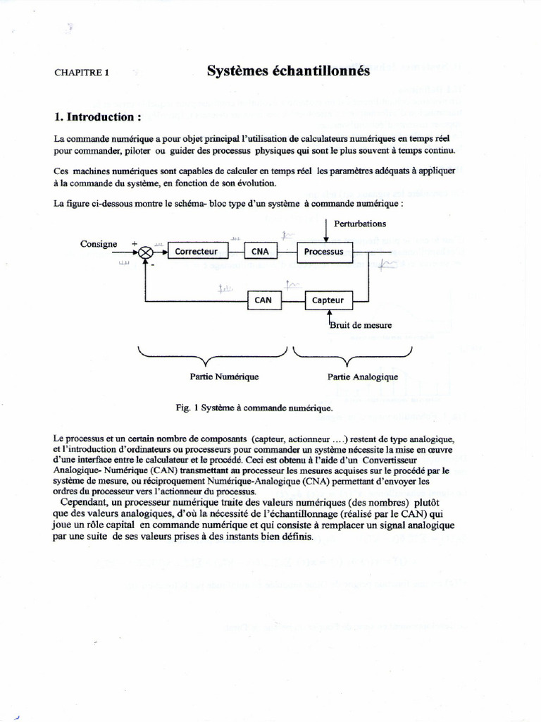CHAPITRE 1 Systèmes Echantillonnés | PDF