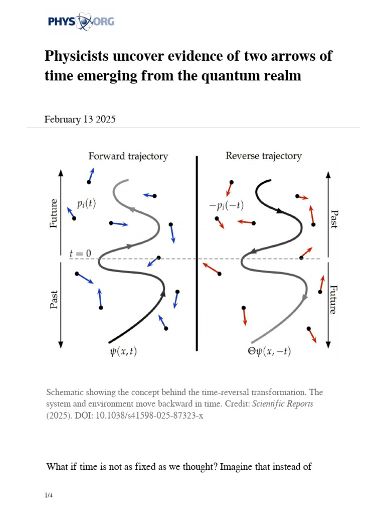 2025 02 Physicists Uncover Evidence Arrows Emerging | PDF | Time | Physics