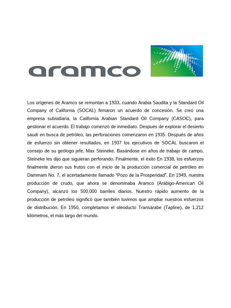 Aramco | PDF | Petróleo | Economias