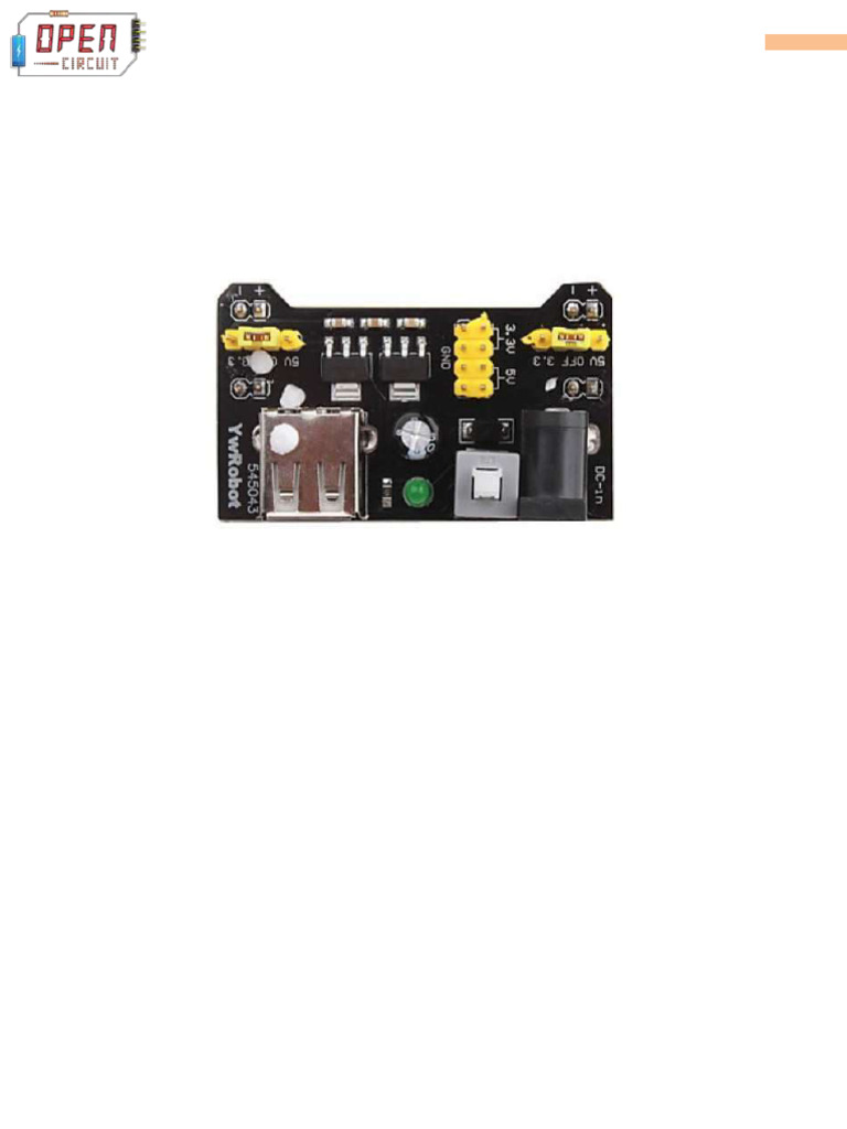 YwRobot MB-V2 Power Supply Specs | PDF