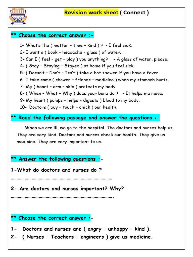 Work Sheet ( Revision Connect ) | PDF