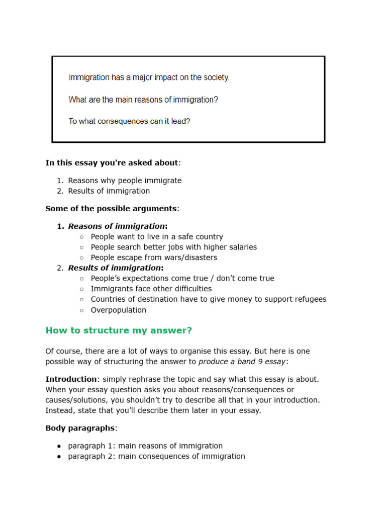 2 Question Essay | PDF | Immigration | Refugee