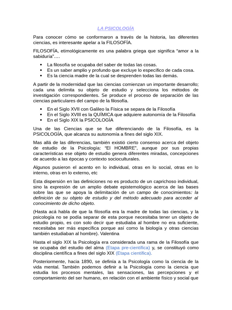 Apunte FINAL DE PSICOLOGIA Valen.c | PDF | Aprendizaje | Sicología