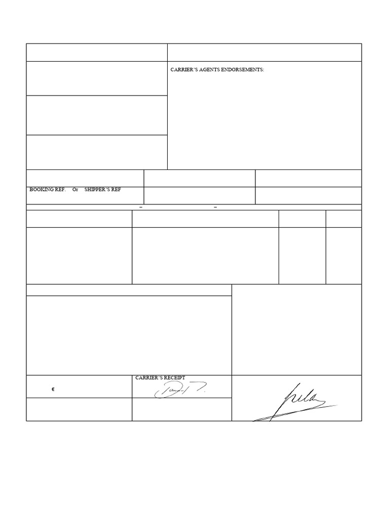 Sea Waybill for Fresh Fruits Shipment | PDF | Cargo | Consignee