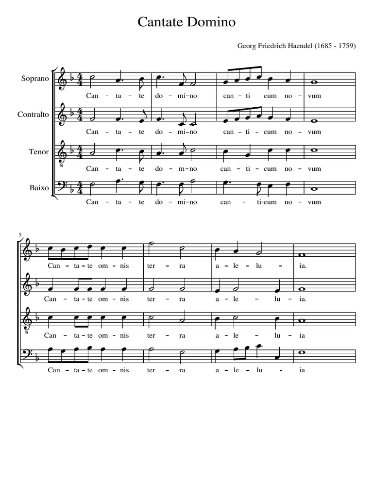 Haendel - Cantate Domino | PDF