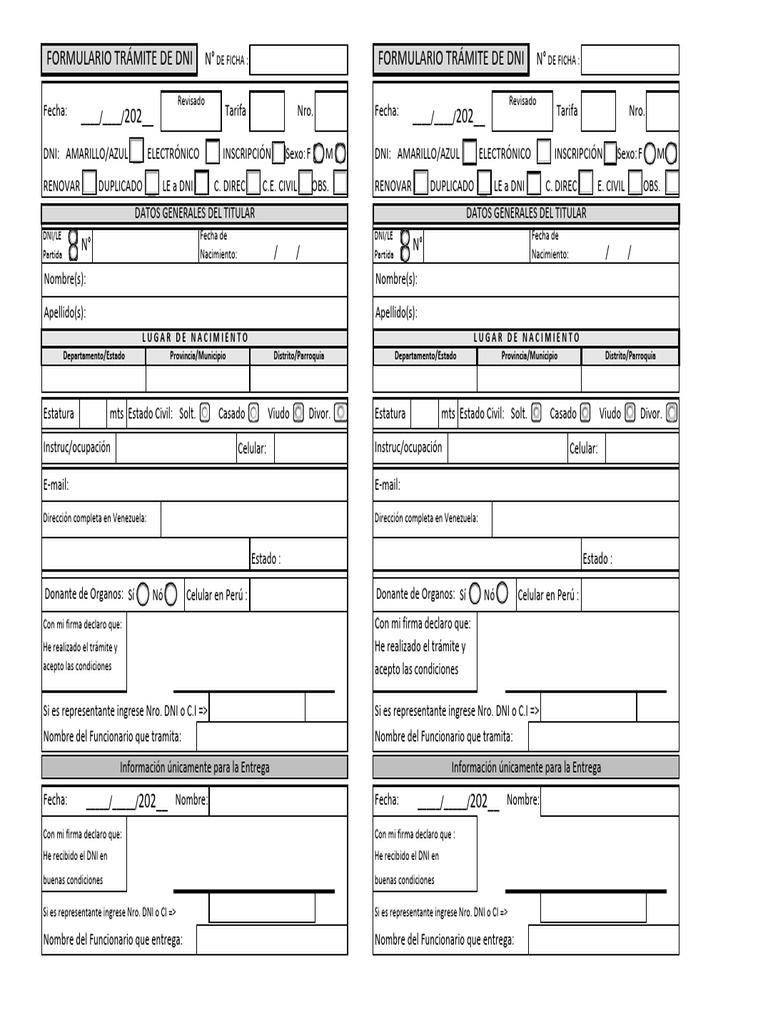 Form Dni | PDF | Control de acceso | Autenticación