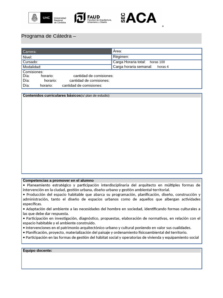 SAcad FAUD Programa URBA1A 2023 | PDF | Urbanismo | Paisaje