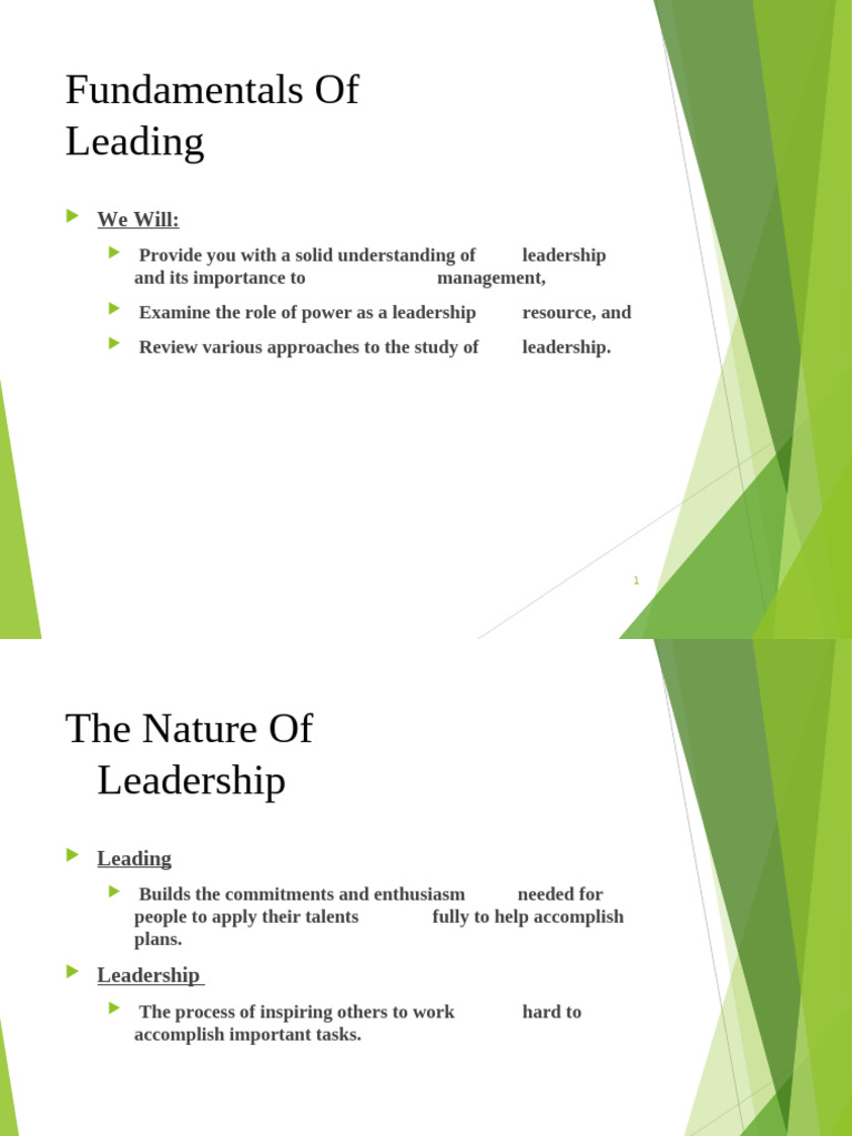 Chapter 10 Leadership | PDF | Leadership | Power (Social And Political)