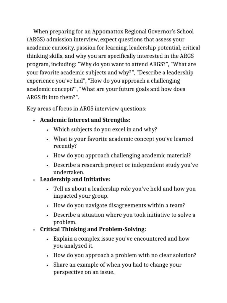 args interview | PDF