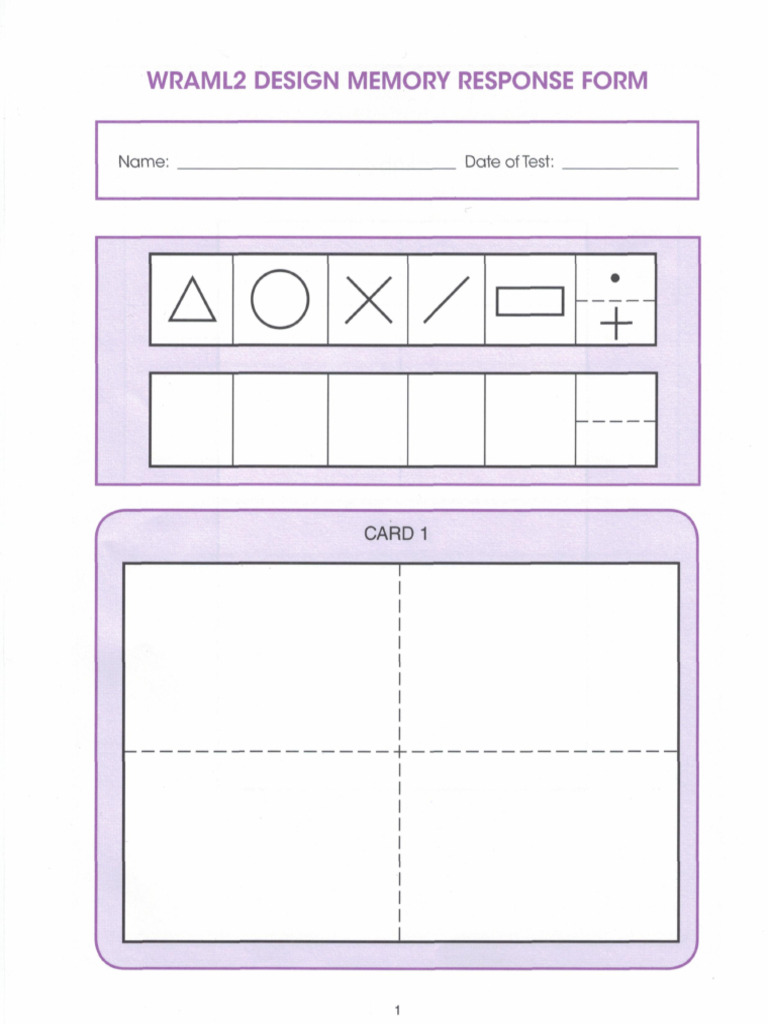 Wraml2 Design Memory Response Form | PDF