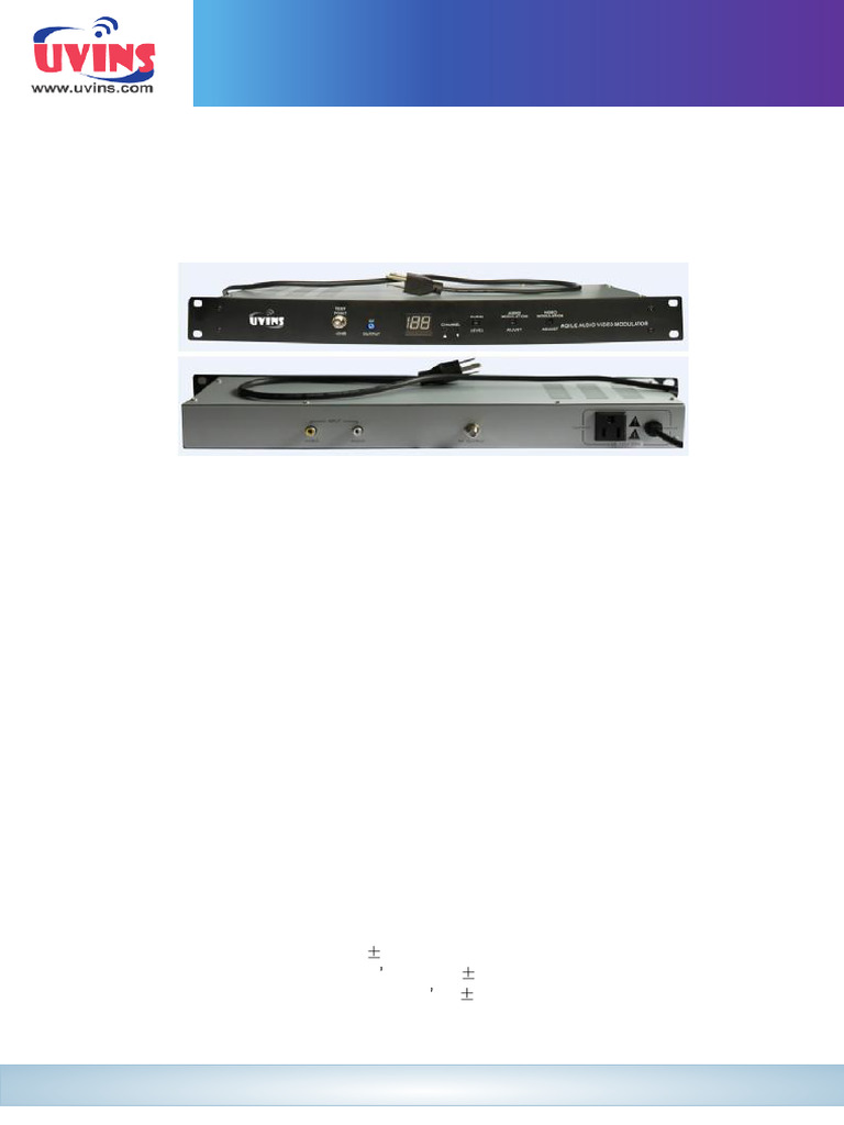 UV-AM-301 SPe | PDF | Modulation | Ac Power Plugs And Sockets