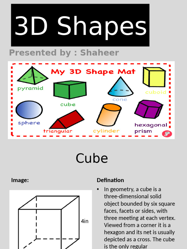 3D Shapes | PDF | Triangle | Shape