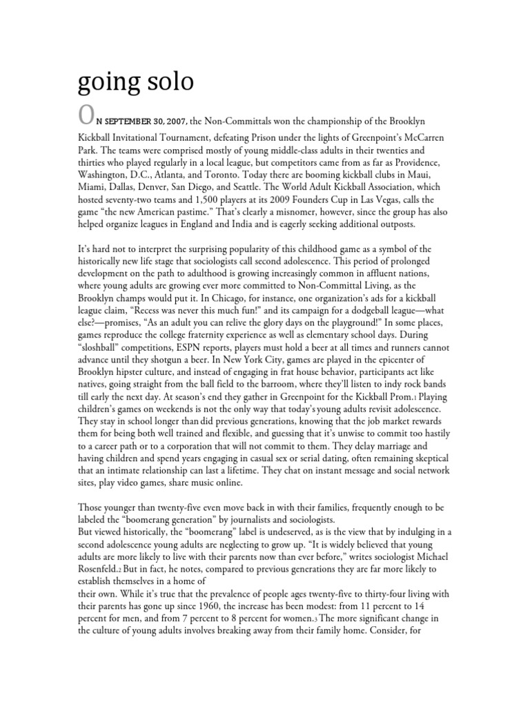 Going Solo Chapter 1 | PDF | Employment | Adolescence