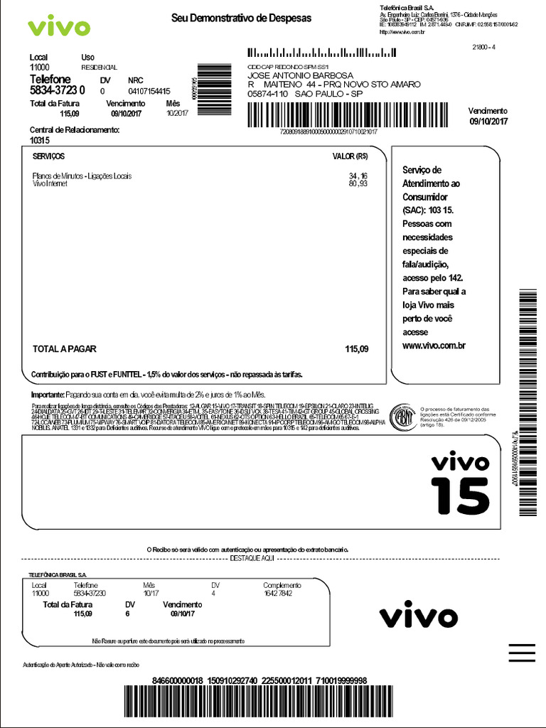 02-Fatura Vivo Ney (1099) | PDF