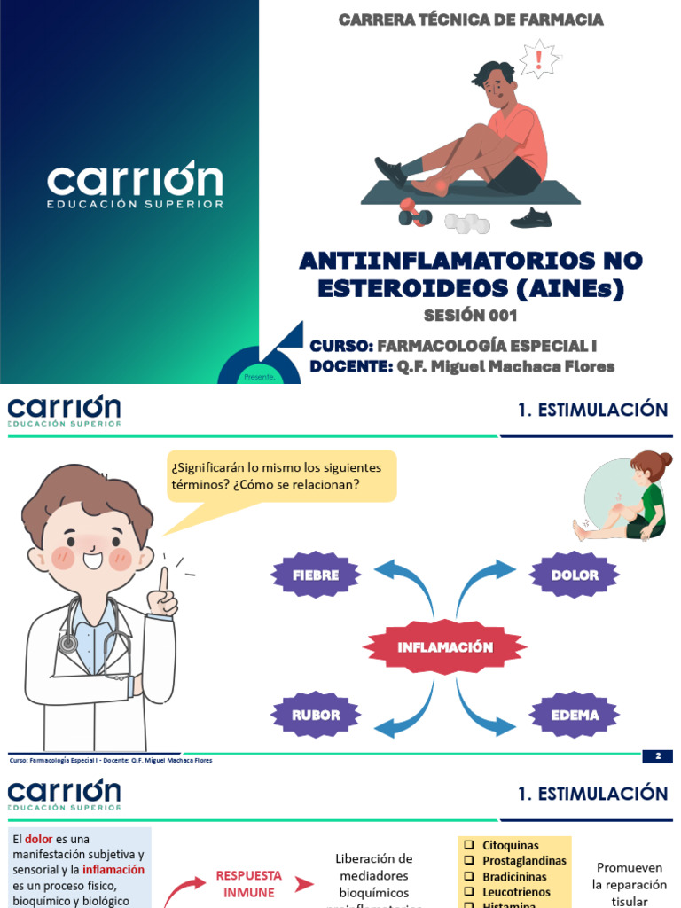 Sesion 001_antiinflamatorios No Esteroideos (Aines) | PDF | Droga anti-inflamatoria libre de ...