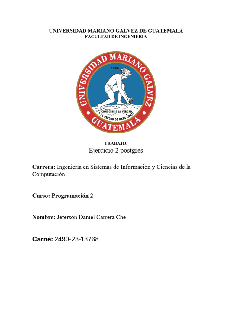 Ejercicio 2 Postgres | PDF