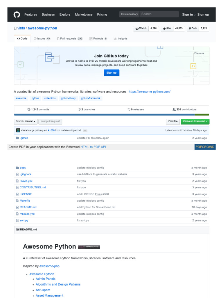 A Curated List of Awesome Python Frameworks, Libraries, Software and Resources | PDF | Python ...